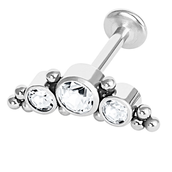 Helix Piercing Sizes - Bars and Labrets – Pink Dragon Piercing