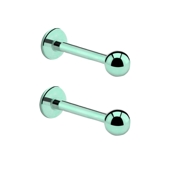 EAR LOBE PIERCINGS with Titanium Flat Backed Labret Studs – Pink Dragon ...